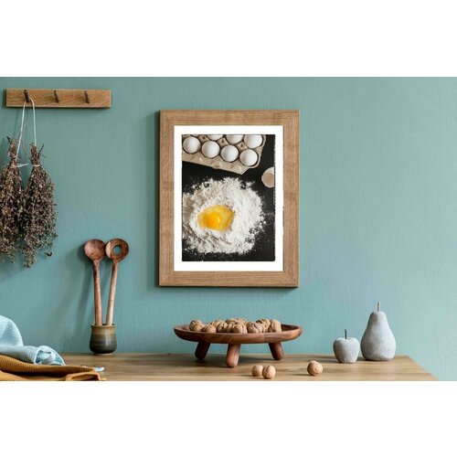 Постер "Яйцо в муке" Cool Eshe из коллекции "Интерьеры на любой вкус", А4 (29,7 х 21 см)