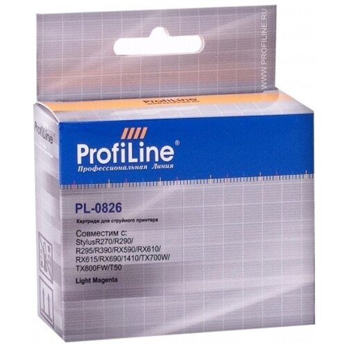 Картридж для струйного принтера ProfiLine PL-0826 Light Magenta водн, светло-пурпурный