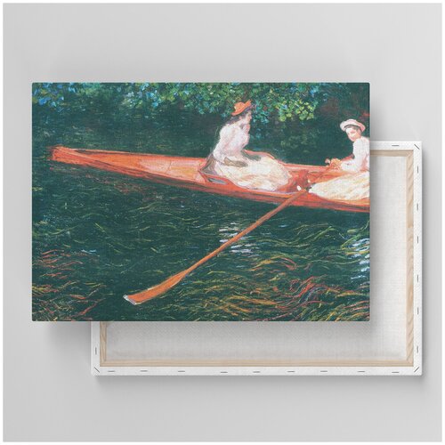 Картина на холсте с подрамником / Monet Claude - The Pink Skiff, 1890 / Клод Моне