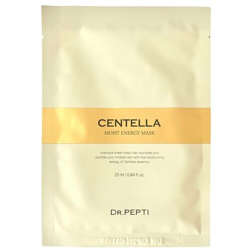 Dr. Pepti+ Омолаживающая маска для лица CENTELLA MOIST ENERGY MASK, 25 мл