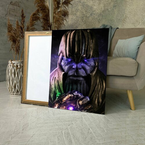 Картина на холсте (танос мстители thanos марвел война бесконечности) 80x100 см/для интерьера/в комнату/на стену/в подарок