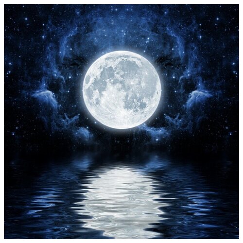 Постер на холсте Луна - полнолуние №4 30см. x 30см.