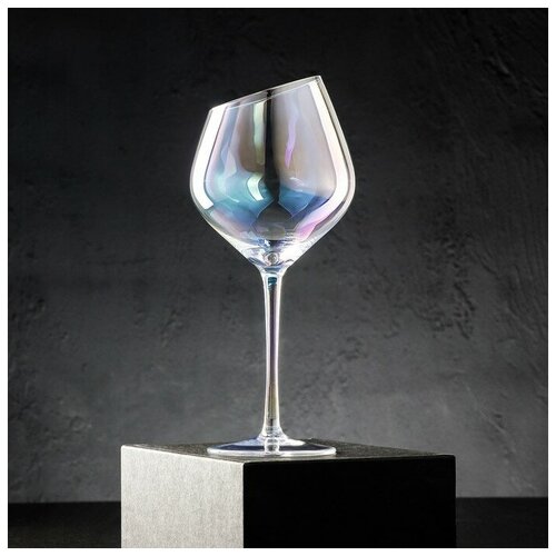 Бокал для вина «Иллюзия», 550 мл, 10×24 см, цвет перламутровый