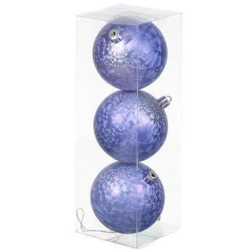 Елочный шар голубой SYQC-012168, 3 шт, 8 см
