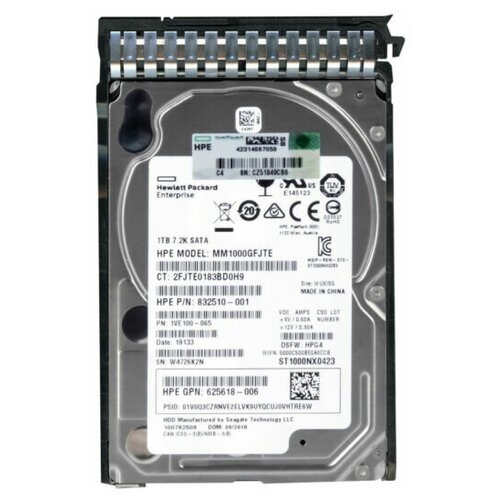 Жесткий диск 832510-001 HP G8-G10 1TB 6G 7.2K 2.5 SATA