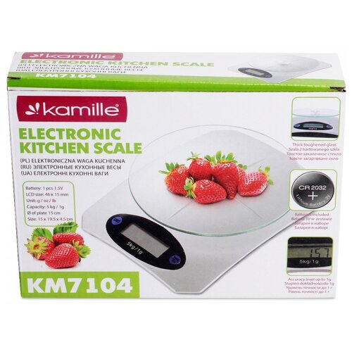 Кухонные весы Kamille KM-7104, серебристый