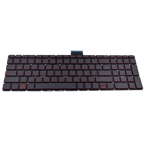 Клавиатура для HP Omen 15-ax204ur ноутбука с красной подсветкой