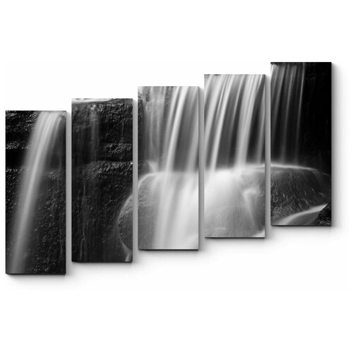 Модульная картина Монохромный водопад 180x126