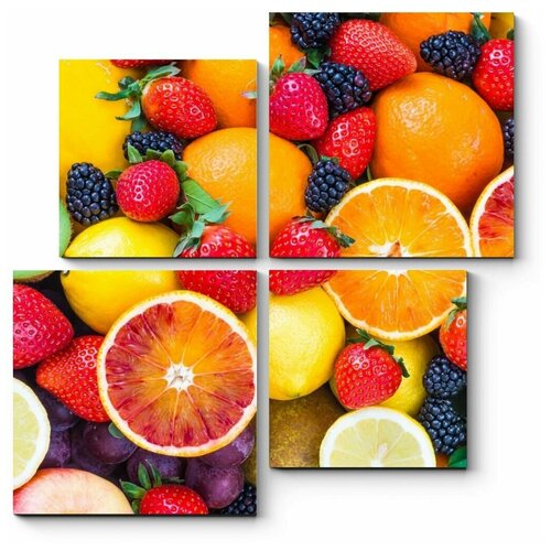 Модульная картина Сочные фрукты150x150