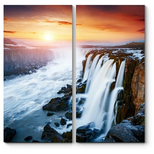 Модульная картина Красивейший водопад Сельфосс, Исландия60x60
