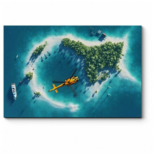 Модульная картина Тропический остров с высоты130x87