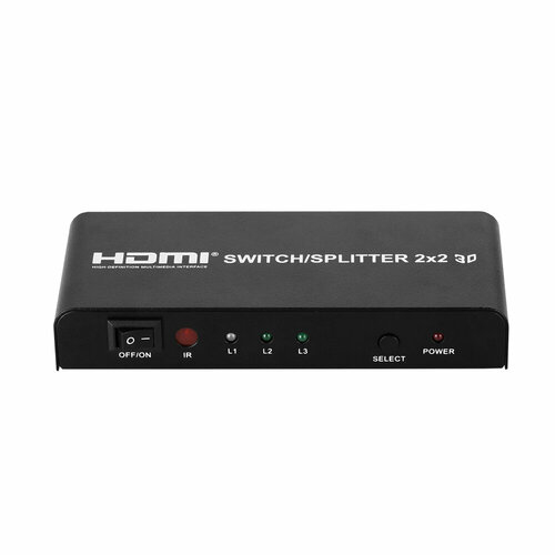 HDMI разветвитель MyPads сплиттер/свитчер 2x2 Ultra HD 4K/ 2К/ 3D с пультом дистанционного управлением