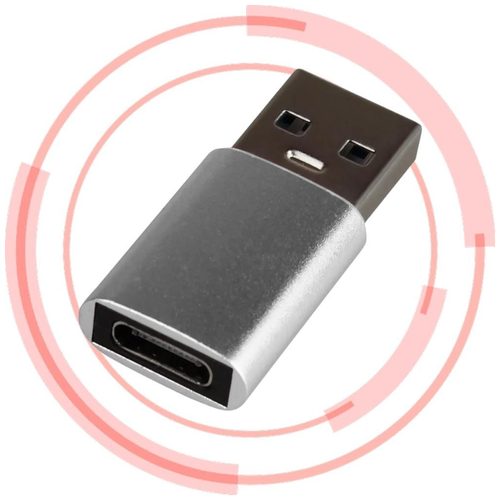Переходник - адаптер USB 3.0 на Type-C для телефона, компьютера, планшета, флешки, принтера DU13 (Серый)