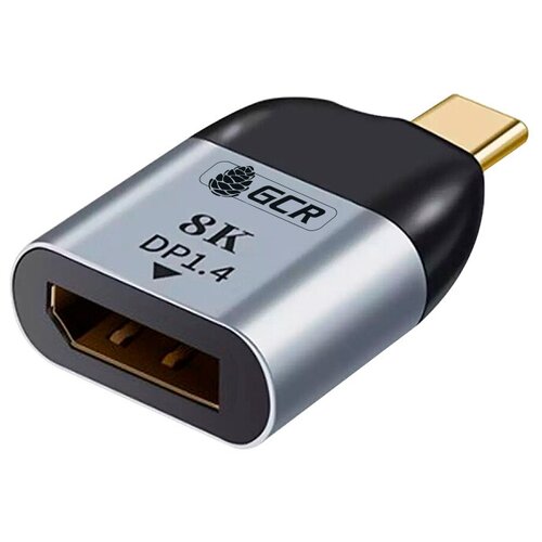 Переходник USB 3.1 Type C - DisplayPort 1.4 8K 60Hz M/F для MacBook Pro iPad Pro Samsung Galaxy (GCR-UTCDP1) черный; серый