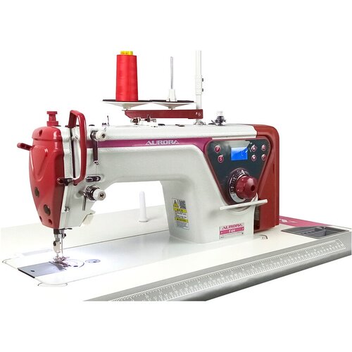 Промышленная прямострочная швейная машина Aurora F4H для тяжелых тканей (cо стандартным столом)