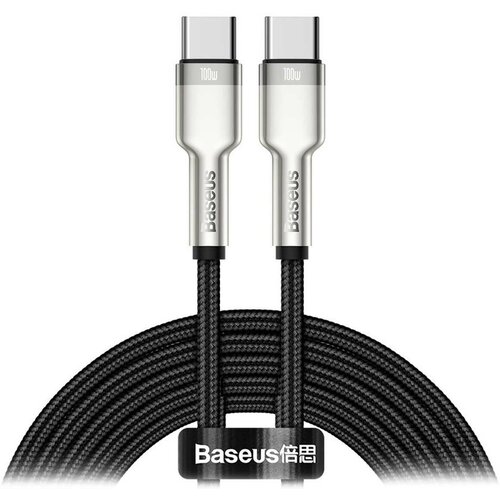 Кабель Baseus Cafule Series Metal Data Cable Type-C to Type-C 100W 2m Black (CATJK-D01)