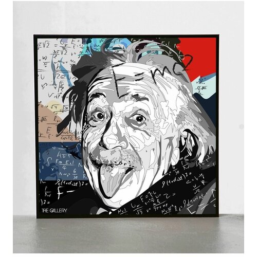 Картина постер Поп-арт Альберт Эйнштейн 50х50 см