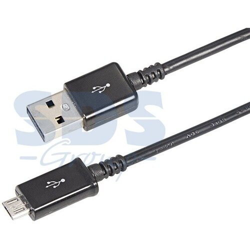 USB кабель microUSB Rexant 18-4268-20 длинный штекер 1 м черный (20 штук)