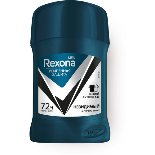 Дезодорант-антиперспирант Rexona Men невидимый на чёрном и белом стик