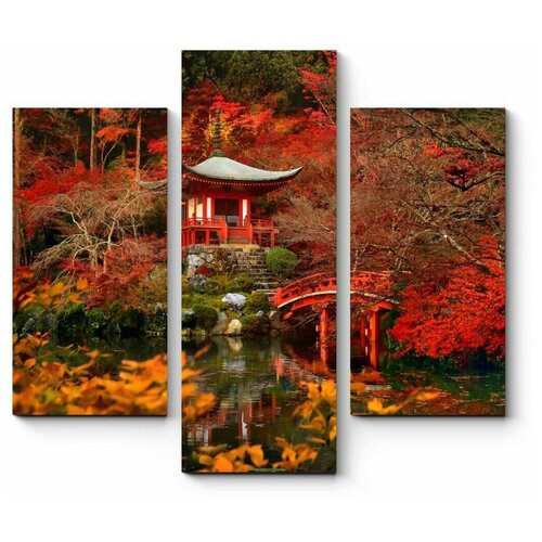 Модульная картина Красная осень в Киото110x99
