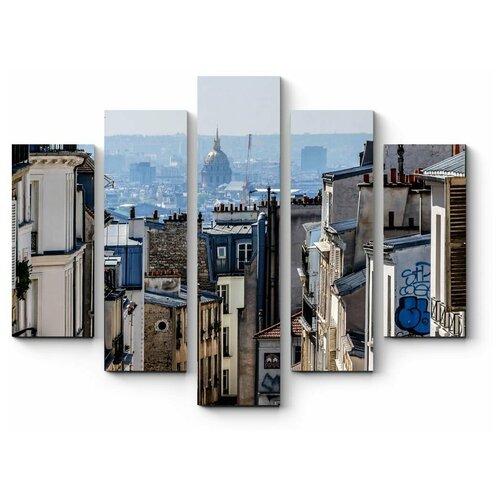 Модульная картина Прекрасная панорама Парижа95x76