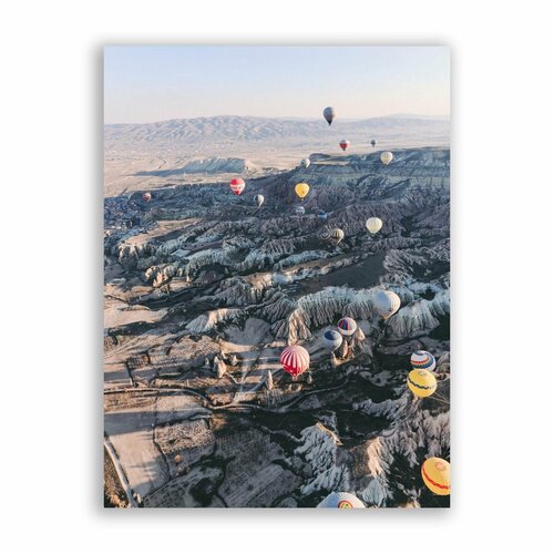 Постер, плакат на бумаге / Природа Турции - Воздушный Шар / Размер 60 x 80 см