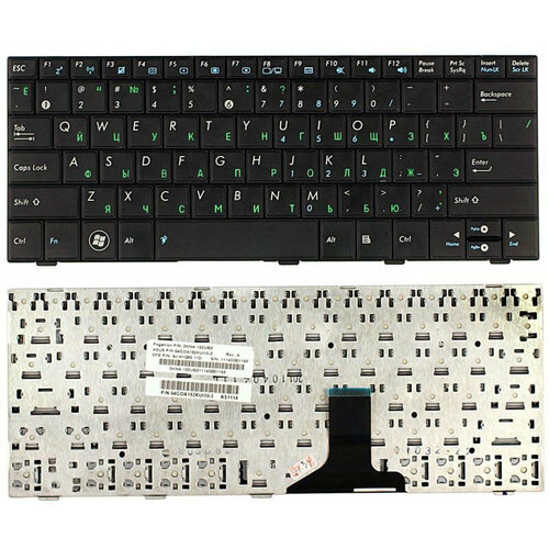 Клавиатура для Asus EEE PC 1008, Русская, Черная, версия 1