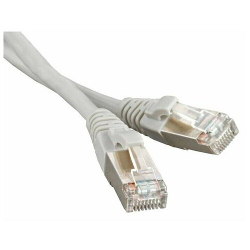 Патч-корд Hyperline -GY, 0.5м (PC-LPM-STP-RJ45-RJ45-C6-0.5M-LSZH)