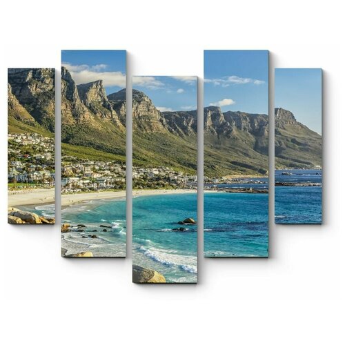 Модульная картина Волны у песчаных берегов Кейптауна 111x90