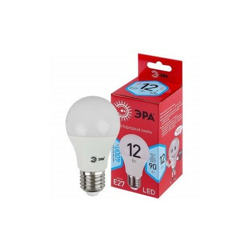 Светодиодная LED лампа ЭРА ECO ЛОН A60 E27 12W(960lm) 4000K 4K R 140х60 A60-12W-840-E27 0518 (упаковка 18 штук)