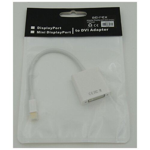 Переходник miniDisplayPort (m) DVI (f) белый