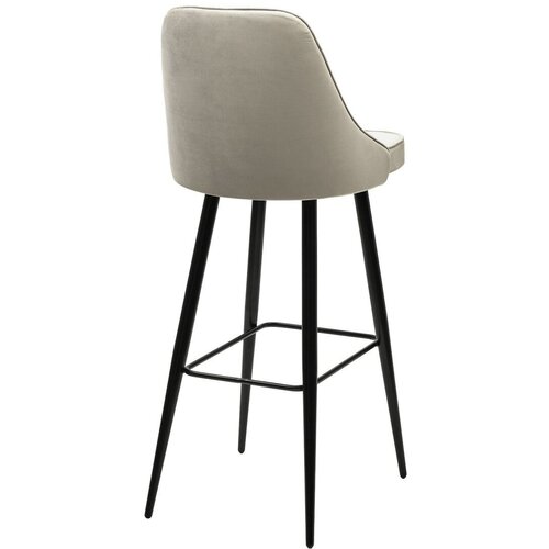 Барный стул NEPAL-BAR латте #25, велюр/ черный каркас (H=78cm) М-City