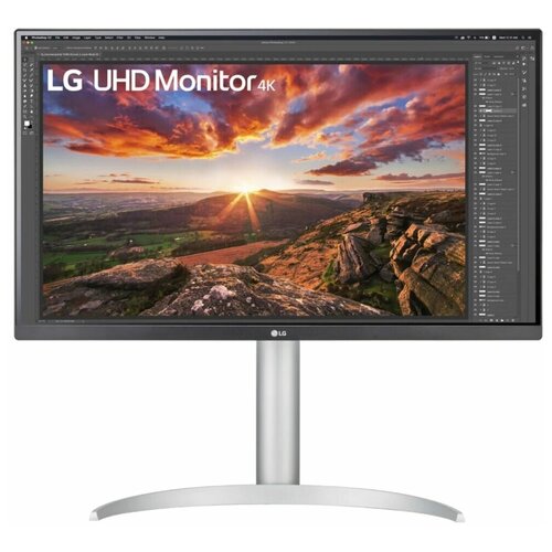 27" Монитор LG 27UP850N-W, 3840x2160, 60 Гц, IPS, Ростест (EAC), черный/серебристый