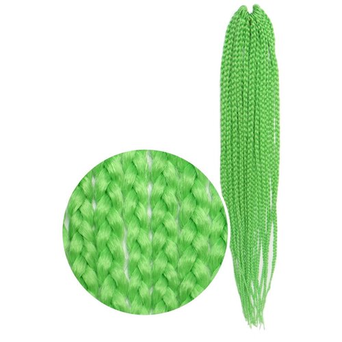 Queen Fair пряди из искусственных волос SIM-BRAIDS афрокосы, светло-зеленый