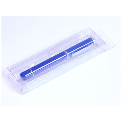 Флешка в виде металлической ручки с мини чипом (32 Гб / GB USB 2.0 Синий/Blue 366 Flash drive модель 600 S)