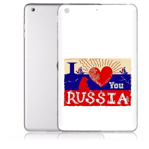 Чехол задняя-панель-накладка-бампер MyPads Люблю Россию для Apple iPad Air (2013)-A1474/A1475/A1476 противоударный