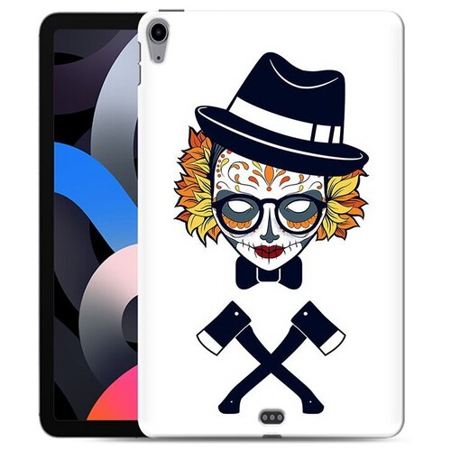 Чехол задняя-панель-накладка-бампер MyPads девушка в маске с топорами рисунок для iPad Air 4 10.9 (2020)-A2316/A2324/A2325/A2072 противоударный