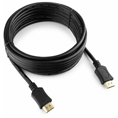 Кабель HDMI Cablexpert CC-HDMI4L-15, 4.5м, v1.4, 19M/19M, серия Light, черный, позол.разъемы, экран, пакет