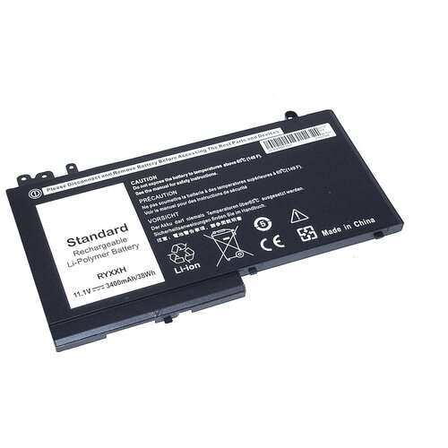 Аккумуляторная батарея для ноутбука Dell Latitude E5250 (RYXXH) 11.1V 38Wh черная OEM