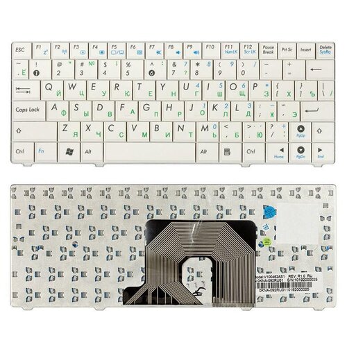 Клавиатура для ноутбука Asus 04GOA111KRU10-1, русская, белая