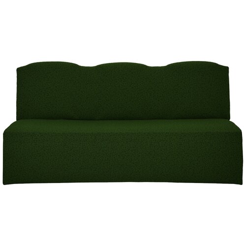 Чехол на трехместный диван без подлокотников и оборки, цвет Зеленый
