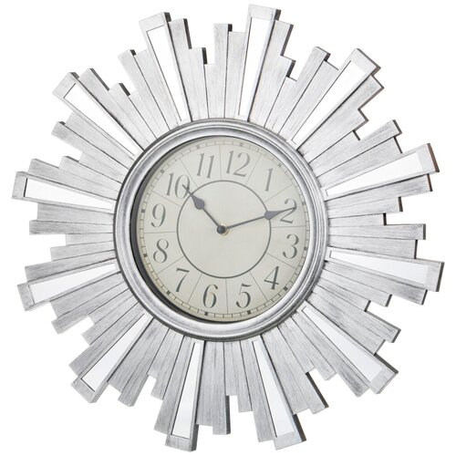 Часы настенные кварцевые swiss home цвет: серебро 50х50х4 см диаметр циферблата 20 см