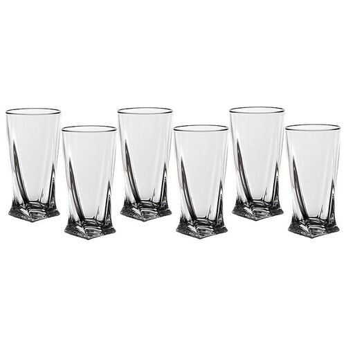 Набор стаканов Crystalite Bohemia Quadro tumbler 2K936/350, 350 мл, 6 шт., прозрачный