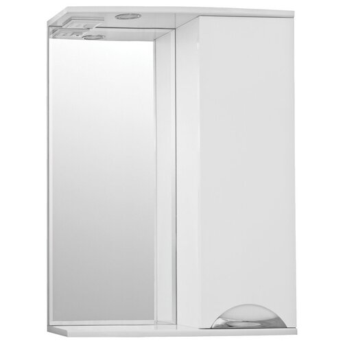 Зеркало со шкафом Style Line Жасмин 60 С с подсветкой Белый глянец