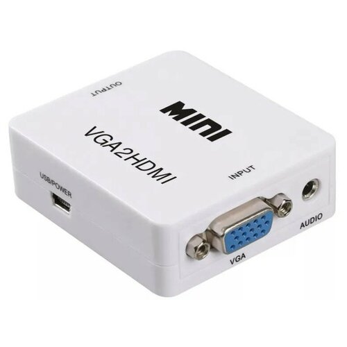 Переходник VGA HDMI адаптер конвертер VGA на HDMI + аудио, 1080P, VGA 2 HDMI для монитора, телевизора, ноутбука, компьютера, PS3, Xbox, PC