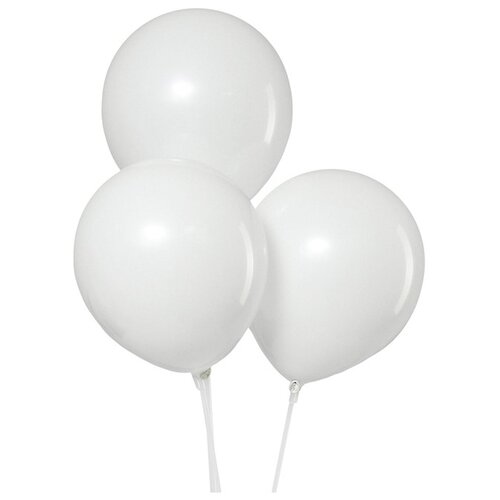 Набор воздушных шаров Leti пастель, 10", белый, 100 шт.