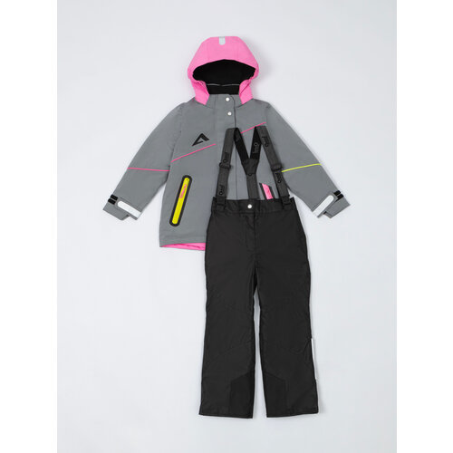 Комплект верхней одежды Oldos Дина , размер 98, серый, розовый
