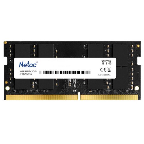 Оперативная память Netac 16 ГБ DDR4 2666 МГц SODIMM CL19 NTBSD4N26SP-16