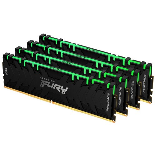 Оперативная память Kingston FURY Renegade RGB 32 ГБ (8 ГБ x 4 шт.) DDR4 3200 МГц DIMM CL16 KF432C16RBAK4/32