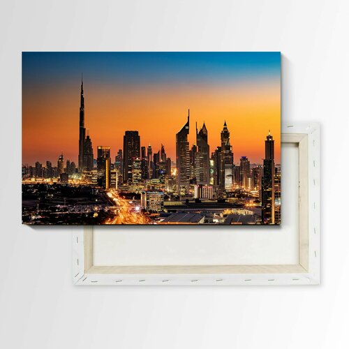 Картина на холсте - "Закат в Дубае" размер 60-40 см